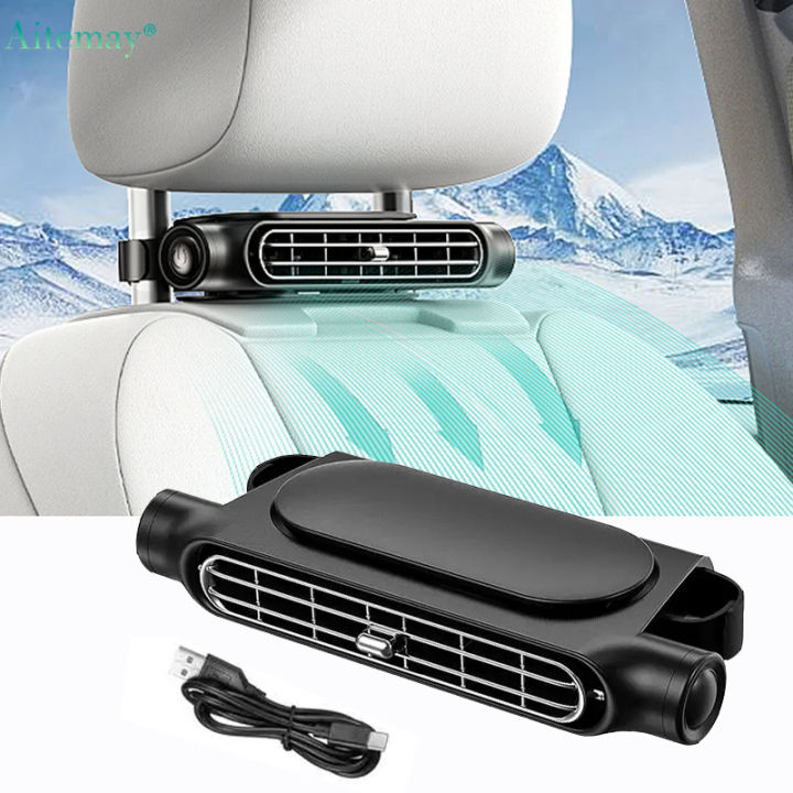 Aitemay Car Seat Fan Backseat Cooling Fan Front Rear Seat Headrest ...
