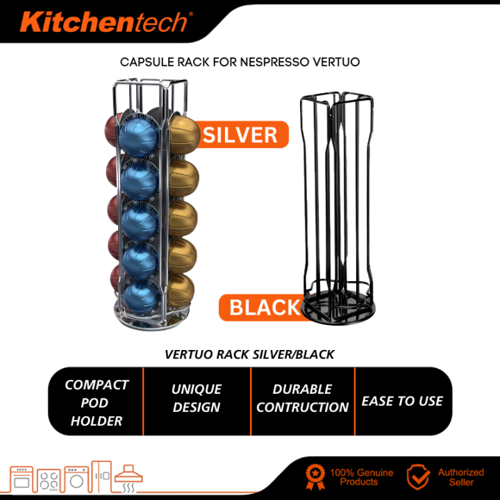 Nespresso Vertuo Capsule Rack (BLACK/SILVER) - VERTUORACK | Lazada
