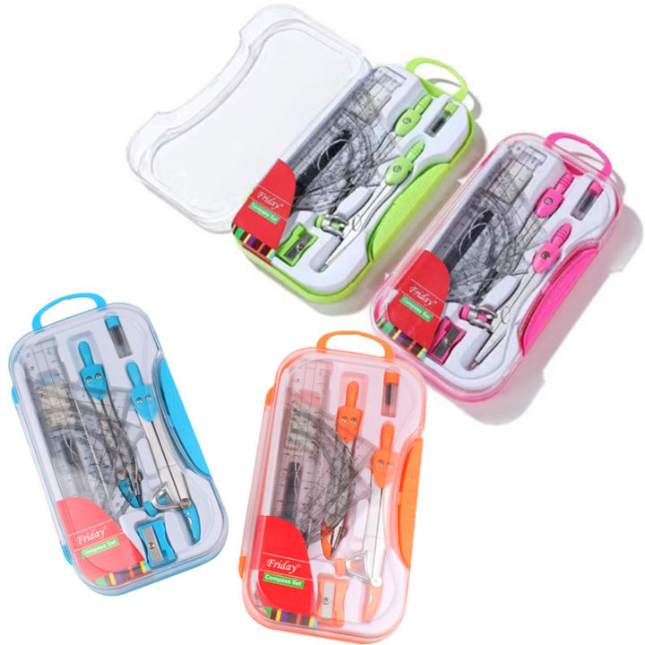 Compass Geometry 10 Piece Ruler And Protractor Set For Students' School ...