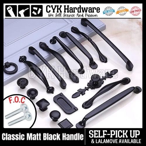 CLASSIC BLACK HANDLE SERIES European Style Modern Drawer Cabinet Door ...