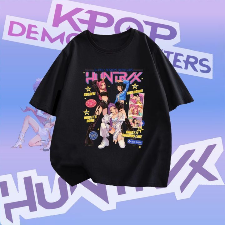 KPop Demon Hunters T-shirts S-5xl Baju Kpop Demon Hunters Family tiger ...