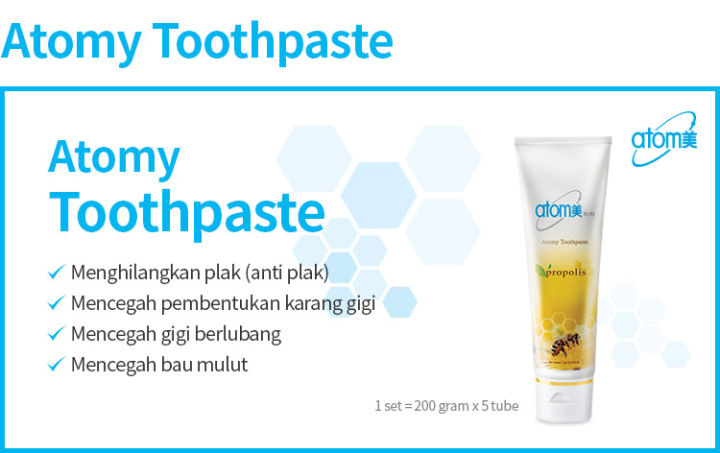 ATOMY Toothpaste propolis 200gr 1pcs | odol atomy | atomy pasta gigi ...