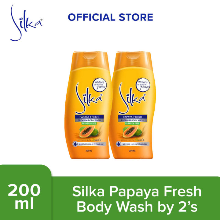 Silka Papaya Fresh Body Wash 200mL by 2's | Lazada PH