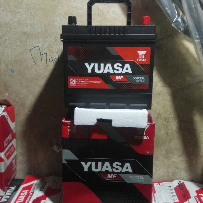 Aki Accu Yuasa Mf Kering 55D23L 12V 60Ah (60Amper) | Lazada Indonesia