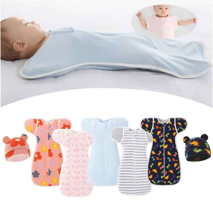 Baby Swaddle Newborn Wrap Blanket 2 Ways Zipper Zip Sleeping Bag ...