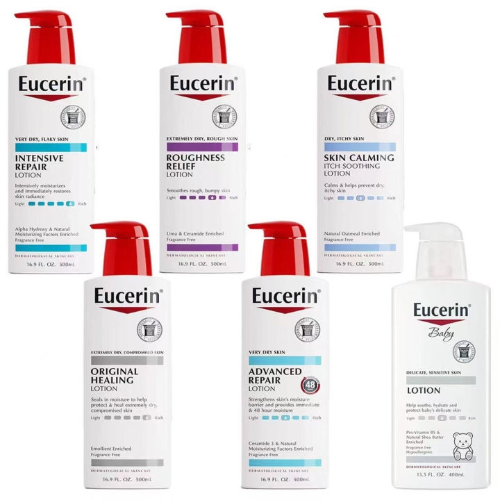 【จัดส่งที่รวดเร็วของแท้】Eucerin Roughness Relief Lotion / Intensive ...