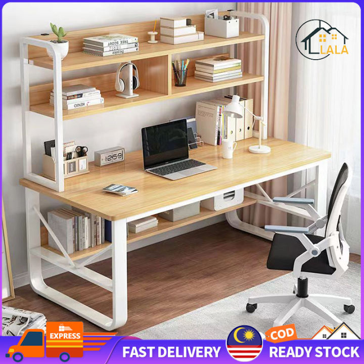 LALA Modern Computer Study Desk With Book Shelf / Study table/ Writing ...