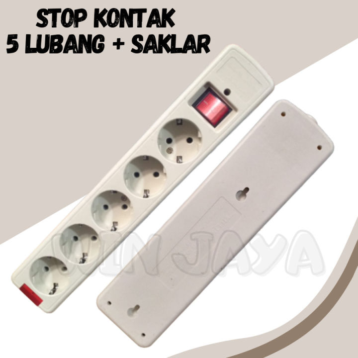 STOP KONTAK SAKLAR NON CP 5 LUBANG COLOKAN LISTRIK 5 LUBANG ON OFF STOP ...