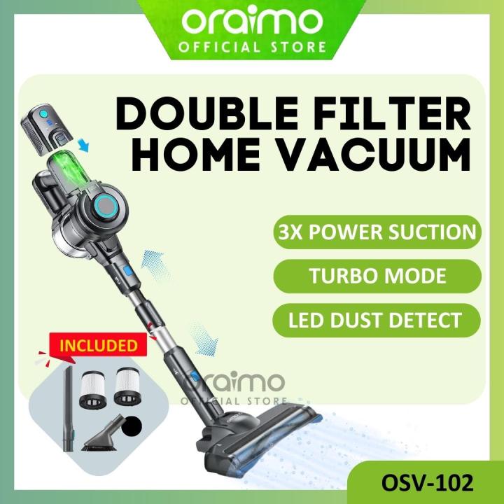 Vakum ORAIMO Premium Double HEPA Filter Cordless Vacuum Cleaner Turbo Mode Strong Suction Vacumm ...