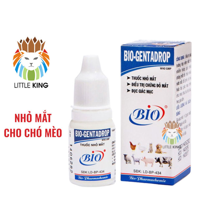 Nhỏ mắt chó mèo Bio genta drop 10ml tr,ị viêm giác mạc, đau mắt, đỏ ...