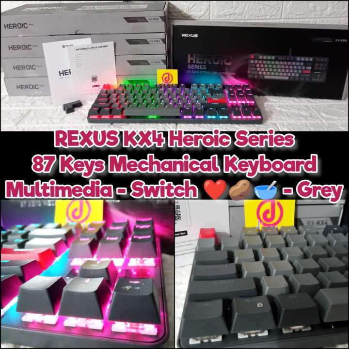 KEYBOARD GAMING MECHANICAL REXUS KX4 HEROIC SERIES | Lazada Indonesia