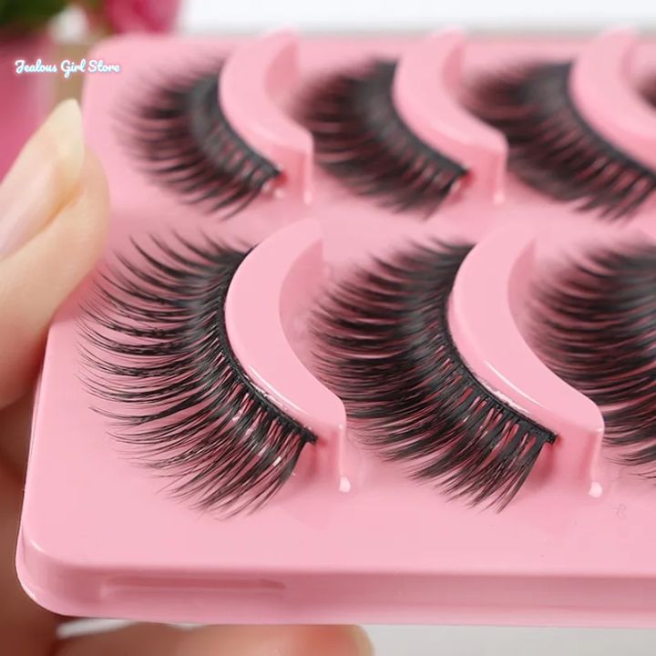 3D bắt chước Mink fals lông mi 5 cặp tái sử dụng Handmade dài tự nhiên ...