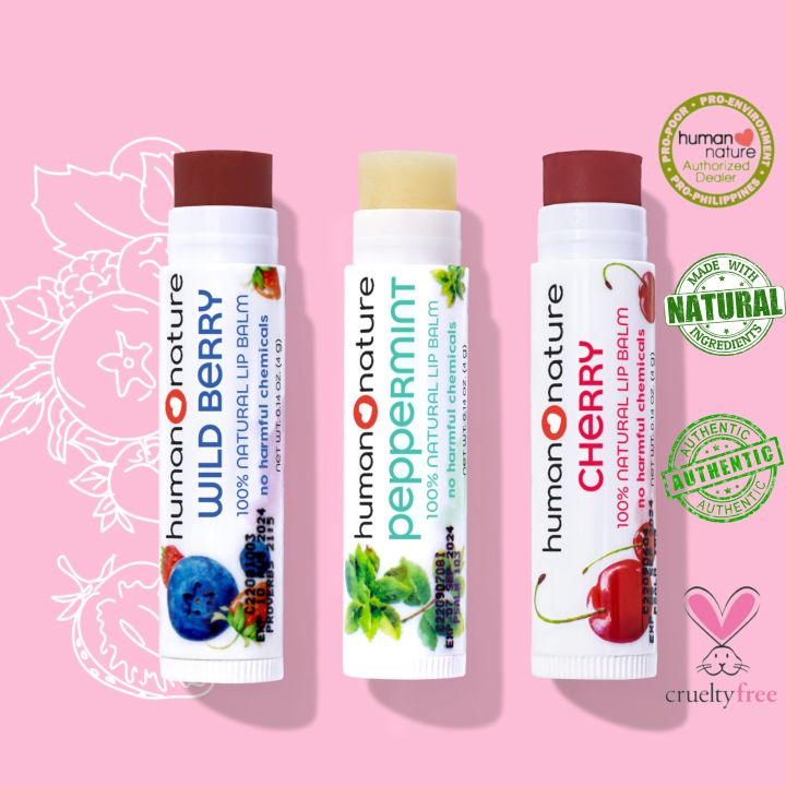 Human Nature Flavored Lip Balm 4g | 100% Natural | Lazada PH