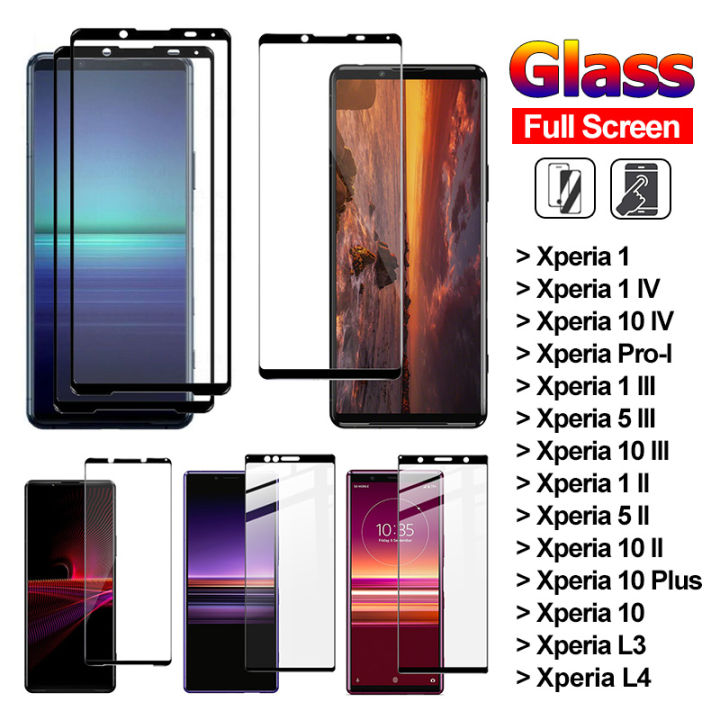Full Screen Tempered Glass for Sony Xperia 1 IV III II / Xpeira 10 Plus ...