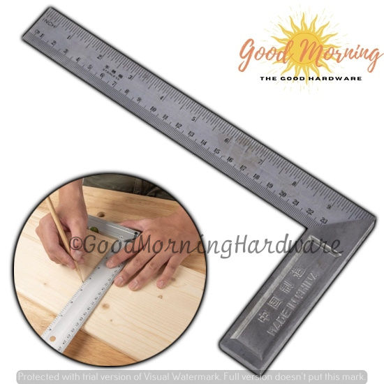 1PCS Stainless Steel Right Measuring Angle Square Ruler 90° Carpenter's ...
