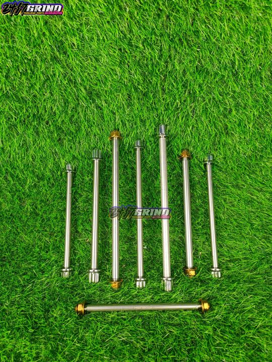 HENG ORIGINAL CNC FRONT AND REAR AXLE WAVE / RAIDER / MIO / AEROX ...