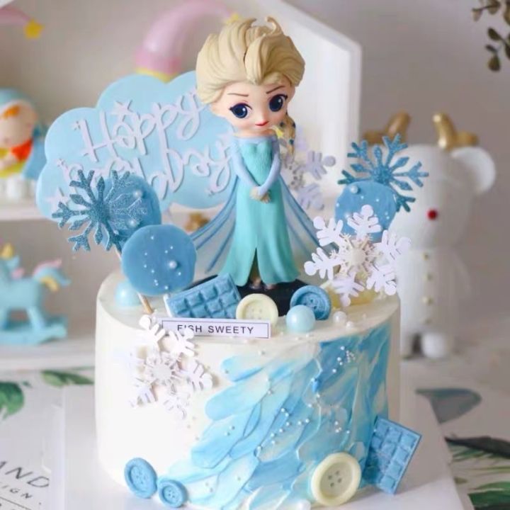 Frozen Themed Cake Toppers for Decoration Elsa Anna Snowflakes | Lazada