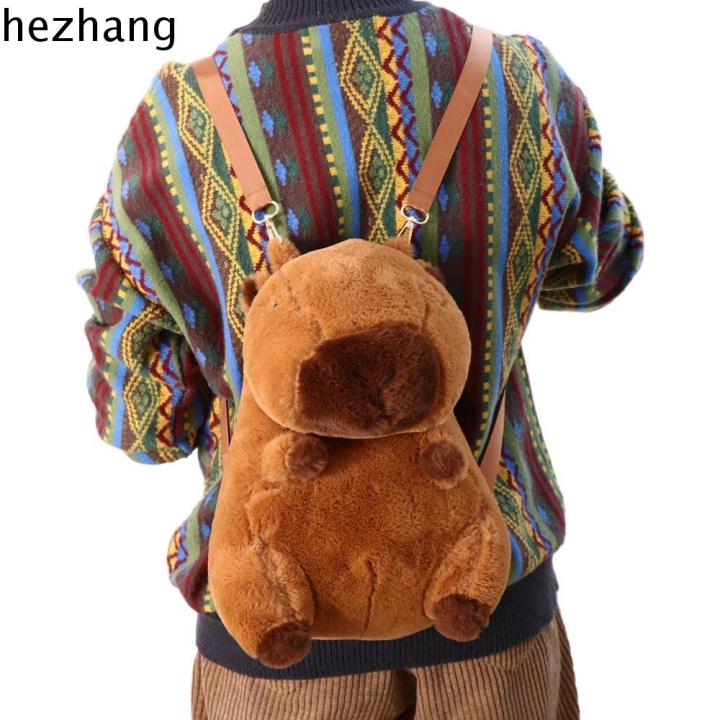 HEZHANG Plush Capybara Capybara Plush Backpack Big Capacity Animal ...