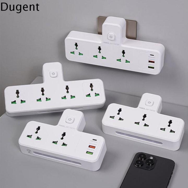 DUGENT EU UK US Plug AC Outlet Power Strip Universal Type C Extension ...