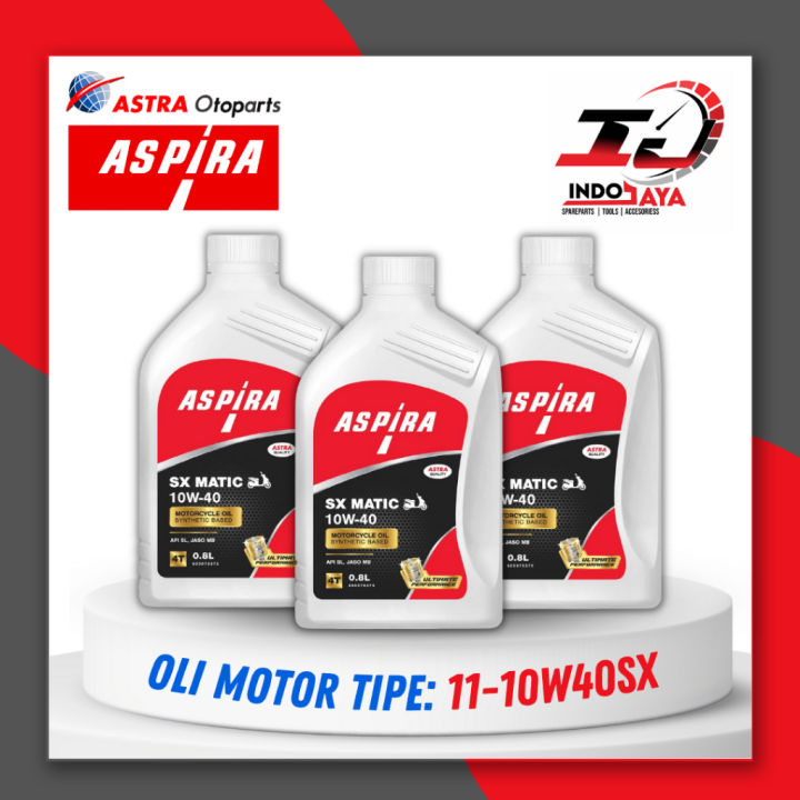 [DIJAMIN ASLI] OLI MOTOR ASPIRA UNTUK YAMAHA MATIC 10W-40 0,8L / OLI ...