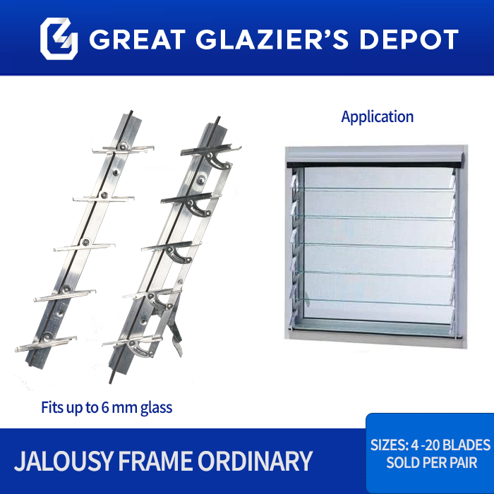 Jalousie Frame Ordinary 4 Blades - 19 Blades for Louver Window 1 Pair ...