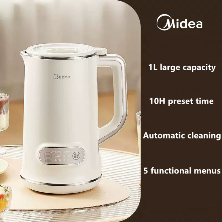 Midea Soybean Milk Machine 1L Automatic Cleaning, Boiling Free, Filtration Free, Multi ...