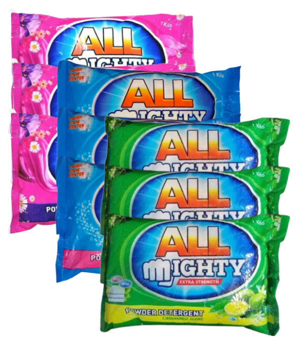 PACK OF 3 or 6 All Mighty Extra Strength Powder Detergent 1kilo ...