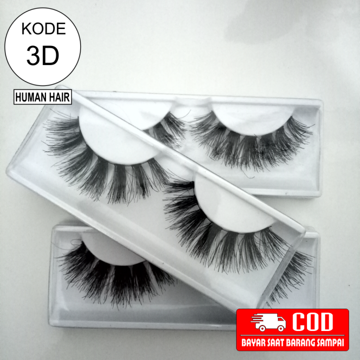 Bulu mata palsu 3D G7 Bulumata Human Hair Lembut Halus Fake Eyelash ...