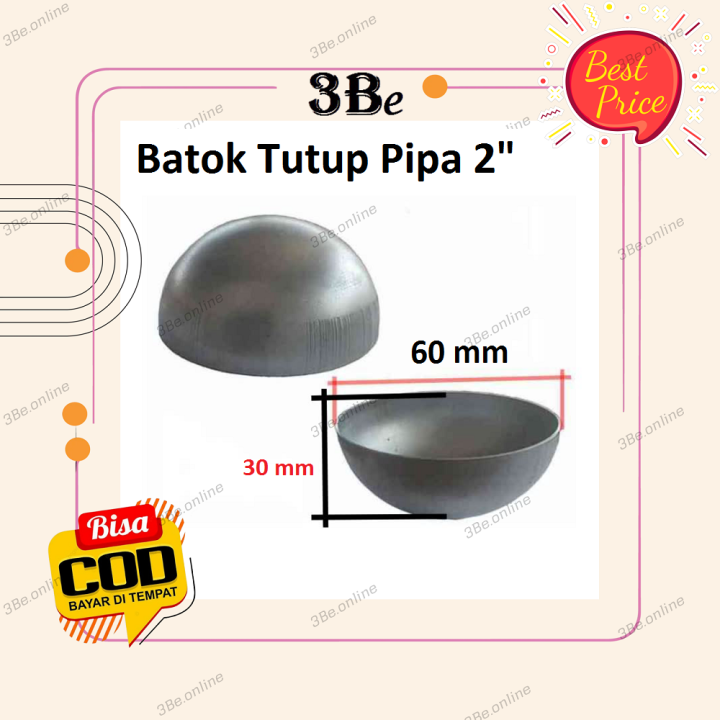 Dop batok tutup pipa ukuran 2 inch Aksesoris pintu pagar besi balkon ...