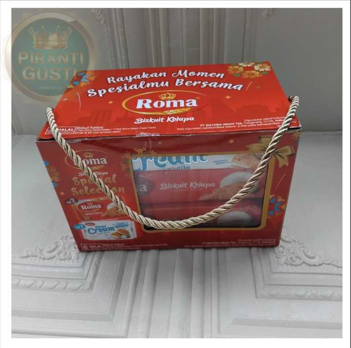Roma biskuit kelapa isi 3 special selection kemasan box/paket lebaran ...