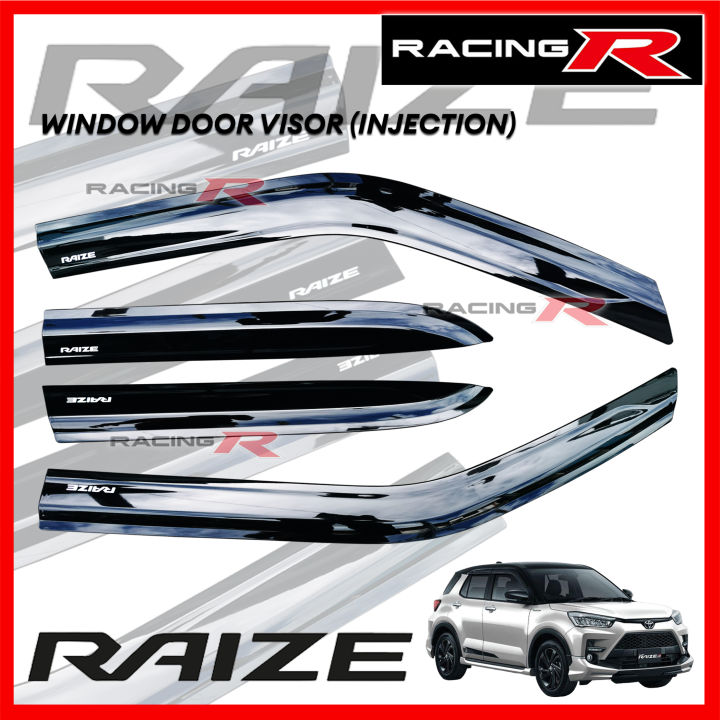 Toyota Raize 2022 to 2024 IINJECTION / OEM TYPE Window Door Visor Black ...