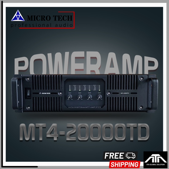 MICROTECH MT4-20000TD poweramp 4CH 3U เพาเวอร์แอมป์ 4 ช่อง poweramp MT4 20000TD | Lazada.co.th