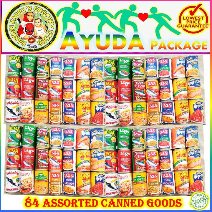 84 Cans Ayuda Package * Please check the list of assorted canned goods ...