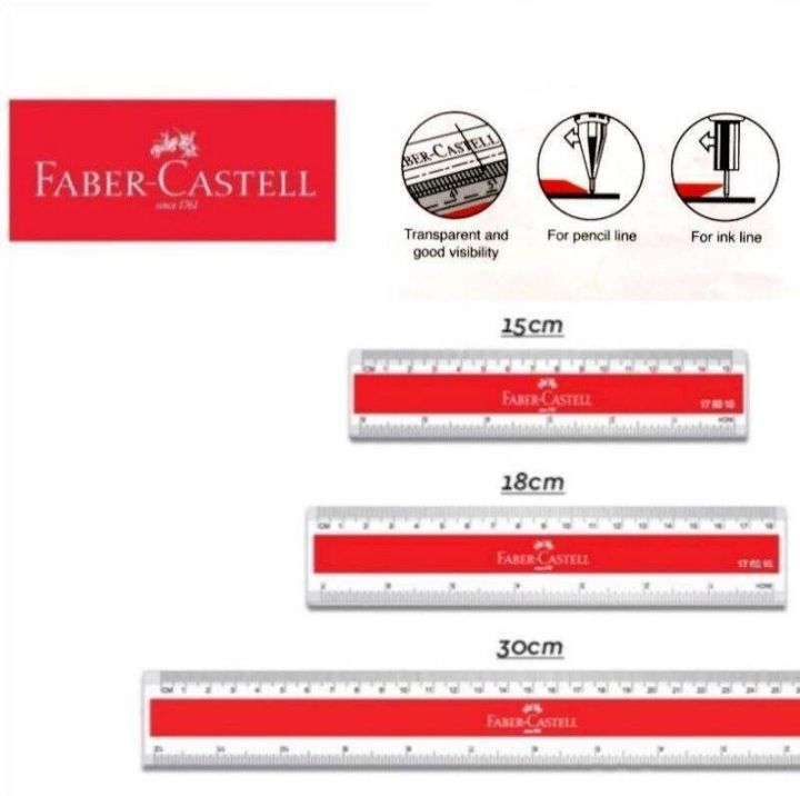 Faber Castell Plastic Ruler 15cm 20cm 30cm | Lazada