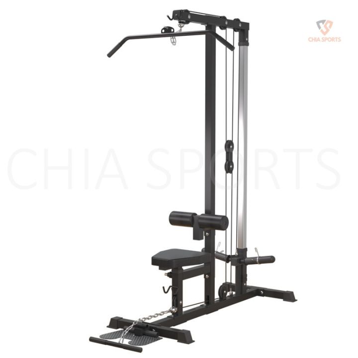 Cable Row lat pulldown hine Hi Lo pulley station plate loaded multi ...