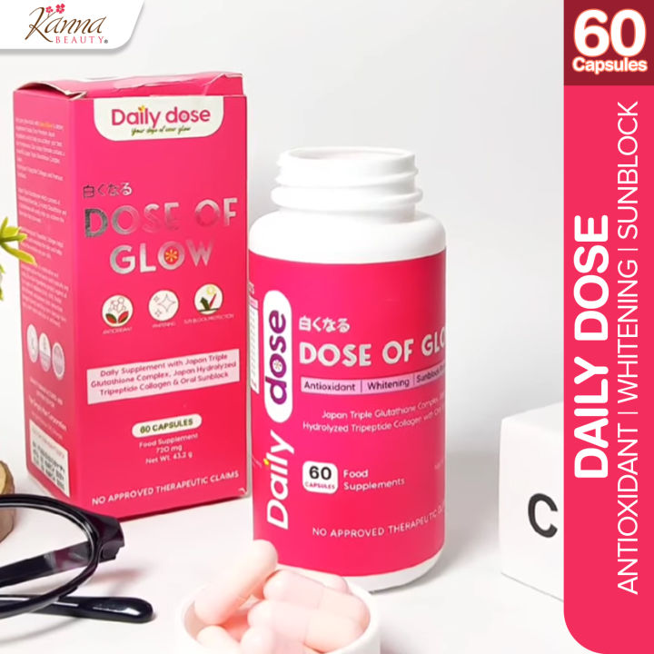 Dose of Glow Daily Dose 60 Capsules | dose of glow supplement, skin ...