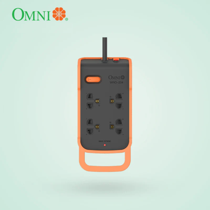 OMNI 15A Heavy-Duty Extension Cord – 6M with 4 Outlets & Thermal ...