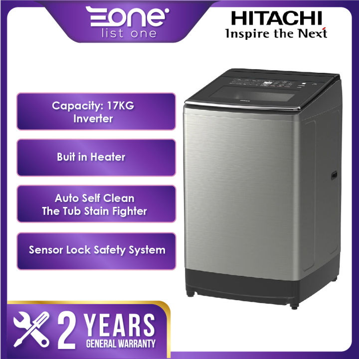 Hitachi Japan 17KG Inverter Hot Wash Top Load Washing Machine Washer SF ...
