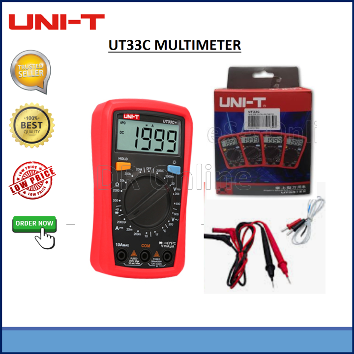 UNI-T PALM SIZE DIGITAL MULTIMETER, (UT33C) | Lazada