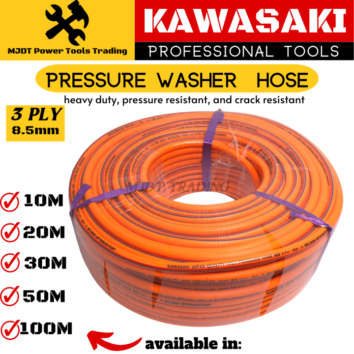 Kawasaki Japan 8.5mm High-Pressure Washer Hose For Car Wash Water ...