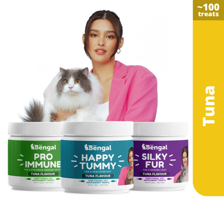 Prof Bengal Happy Tummy, Pro-Immune, Silky Fur Triple-Care Bundle ...