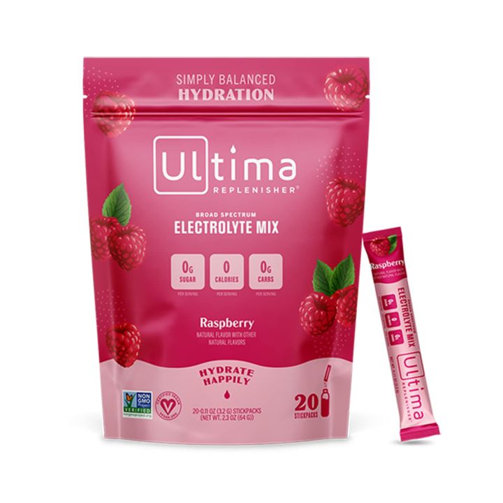 Ultima Replenisher Electrolyte Mix Natural Raspberry Flavor 20 ...