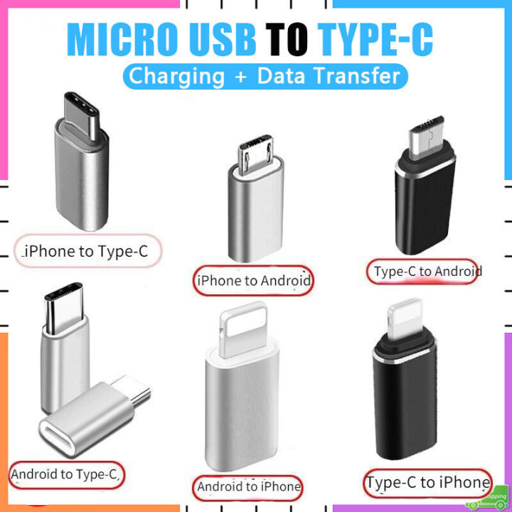 Type C to Micro / Lightning to Micro / Type C to USB / Micro to ...