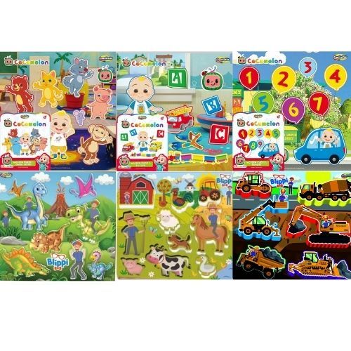 Blippi Wooden Farmyard/Construction Vehicles/Dinosaur/Cocomelon Wooden ...