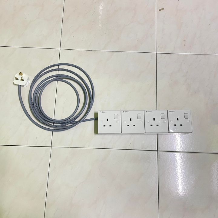 WIREMAN HOME MADE DIY HEAVY DUTY EXTENSION CORD PLUG SOCKET 4 UNIT ...