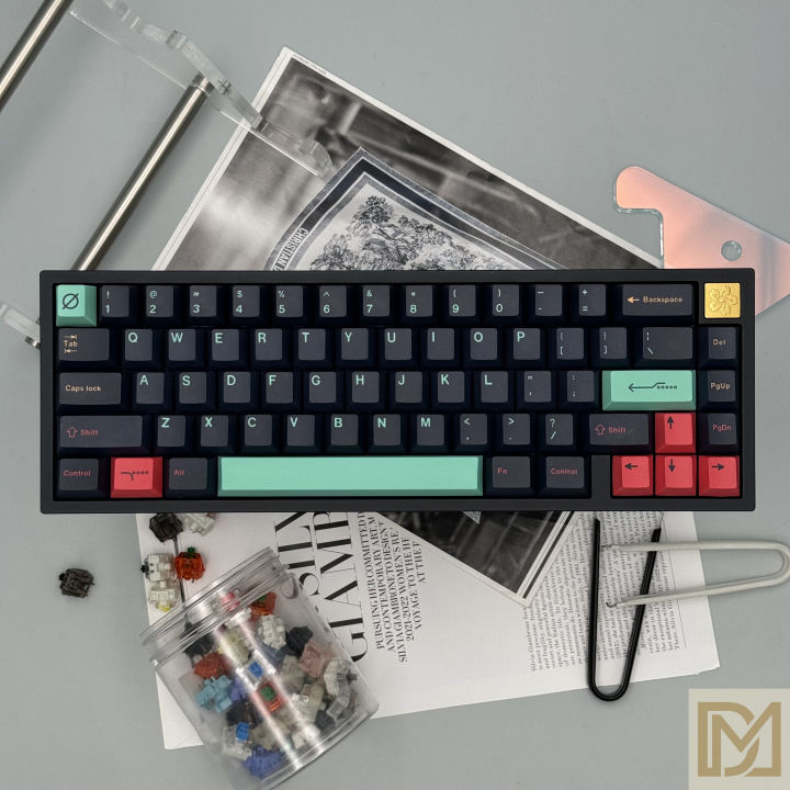 Metropolis Dark Keycap 129pcs PBT Dye Sub Cherry Blue RGB CMYK Keycaps ...