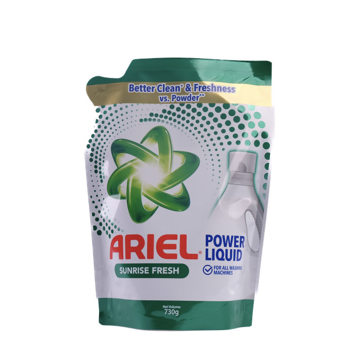 Ariel Liquid Detergent - Sunrise Fresh Scent in 730g Refill Pouch ...