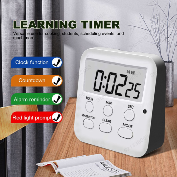 Student Learning Mute Timer Countdown Electronic Alarm Clock Kitchen ...