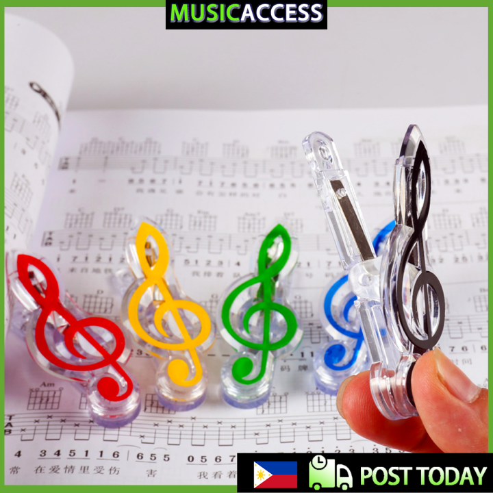 Binding Supplies Plastic Musical Note Spring Holder Letter Paper Clip ...