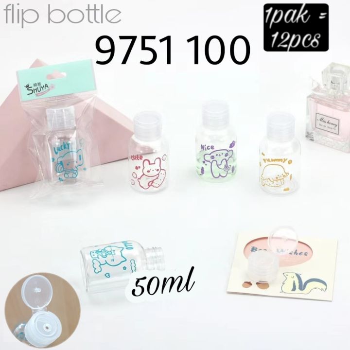 botol flip bottle plastik botol refill 50ml - 75ml | Lazada Indonesia
